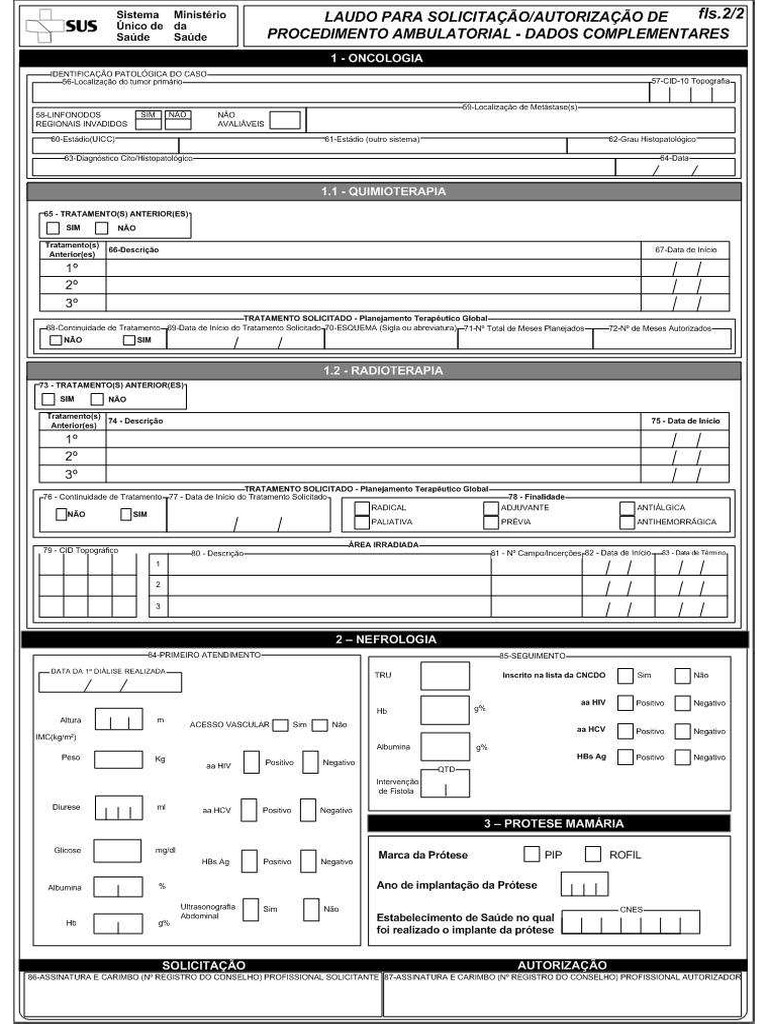Guia SUS APAC - Especificos | PDF