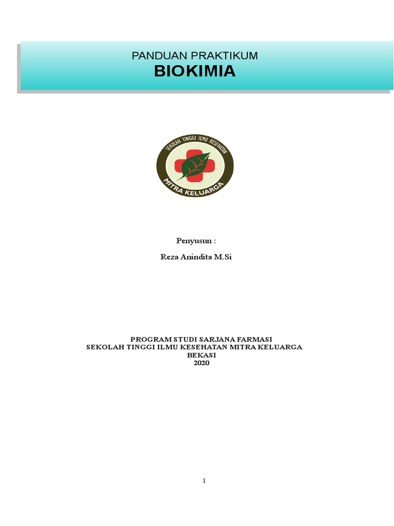 Panduan Praktikum Biokimia | PDF