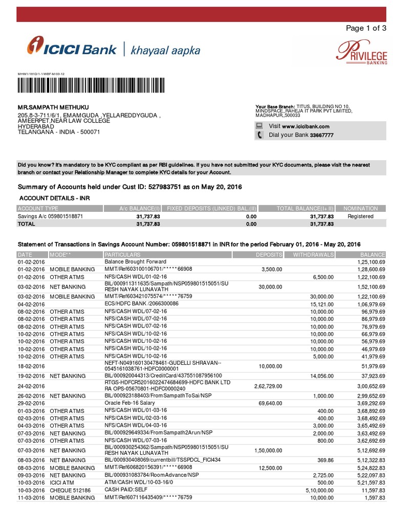 Bank Statement PDF | PDF