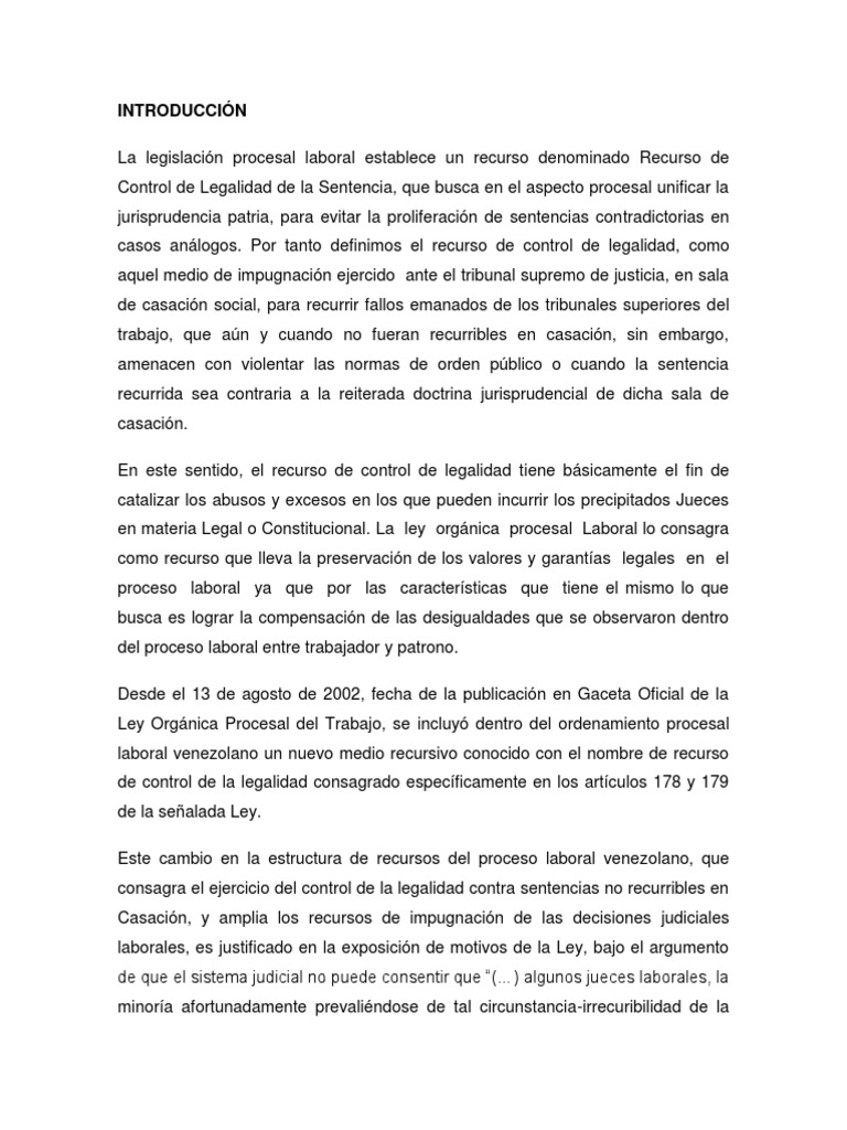 Control de Legalidad | PDF