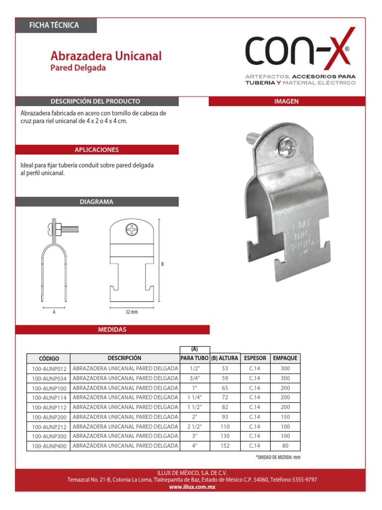 Abrazadera Unicanal | PDF