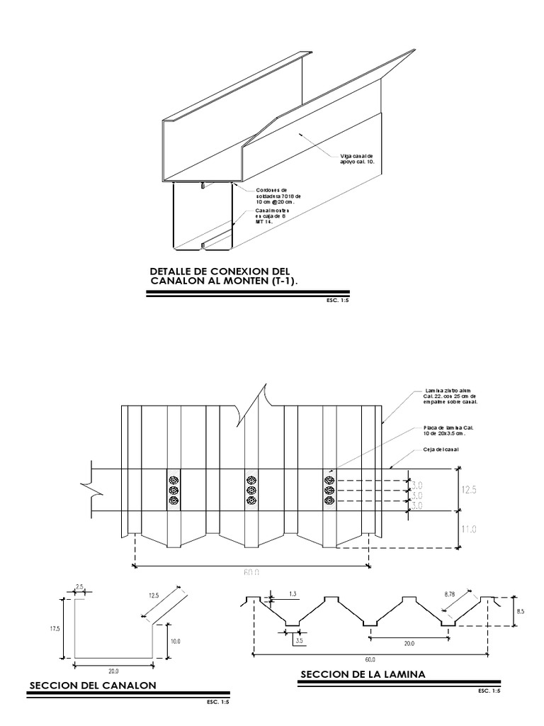 PL ESTRUCTURAL 02-Secc Lamina | PDF