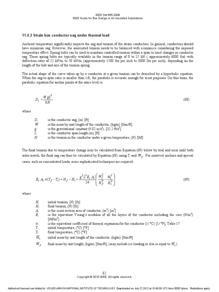 Ieee STD 605 PDF | PDF | Electrical Conductor | Thermal Expansion