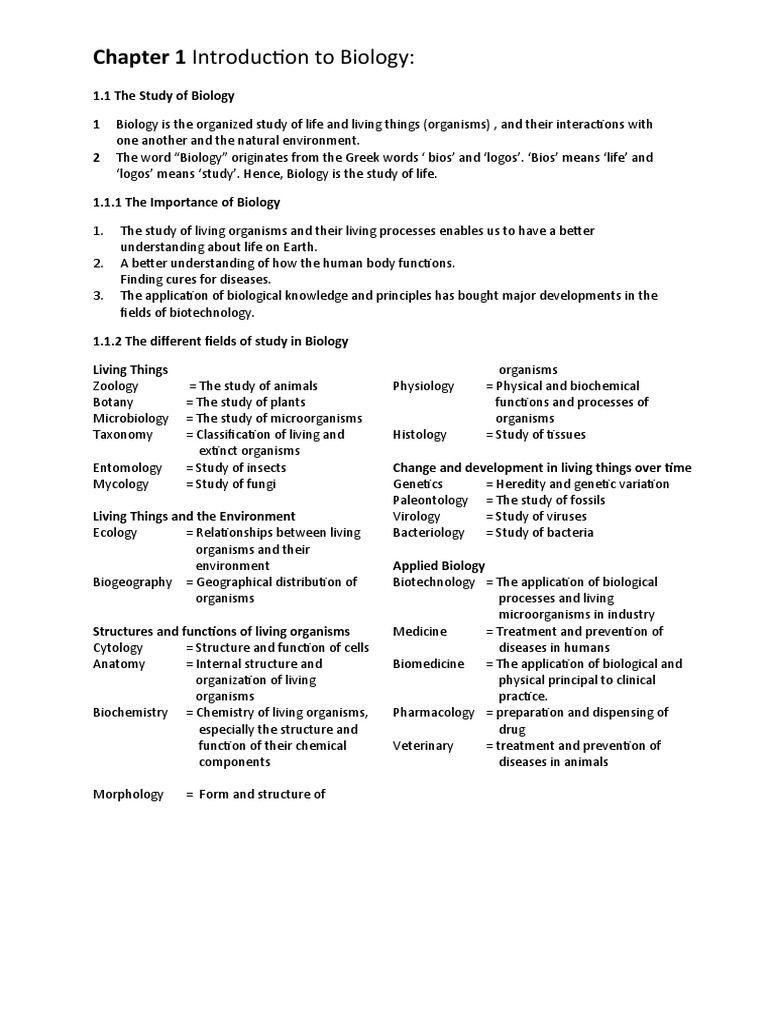 Form 4 Biology (Chap 1) | PDF | Biology | Network Protocols