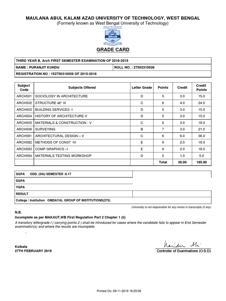 Marksheet | PDF