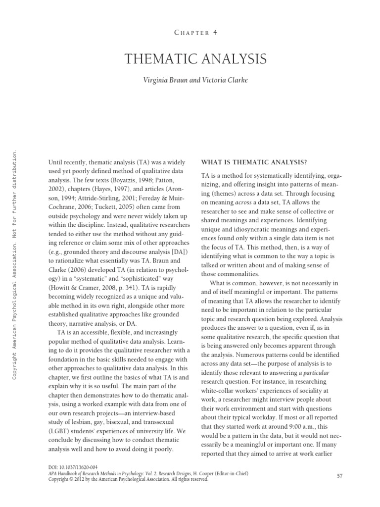 Braun and Clarke Thematic Analysis Worked Example PDF | PDF ...