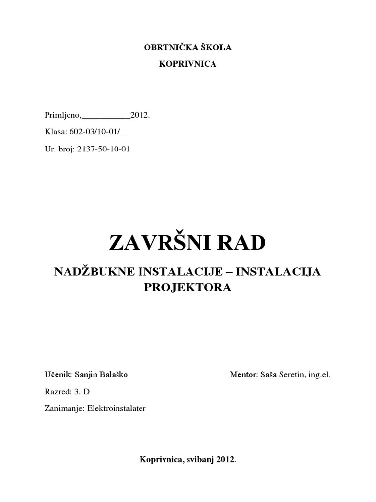 Zavrsni Rad PDF | PDF