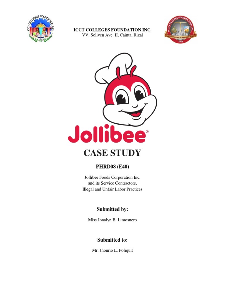 Case Study Jollibee | PDF | Fast Food Restaurants | Employment
