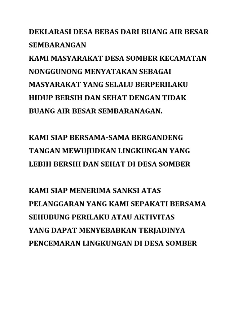 Susunan Acara Deklarasi | PDF