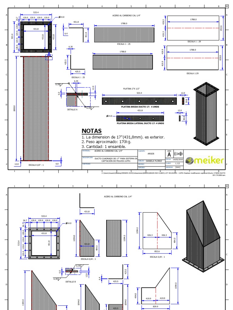 Planos de Ductos | PDF | Electrodoméstico | Materiales de construcción