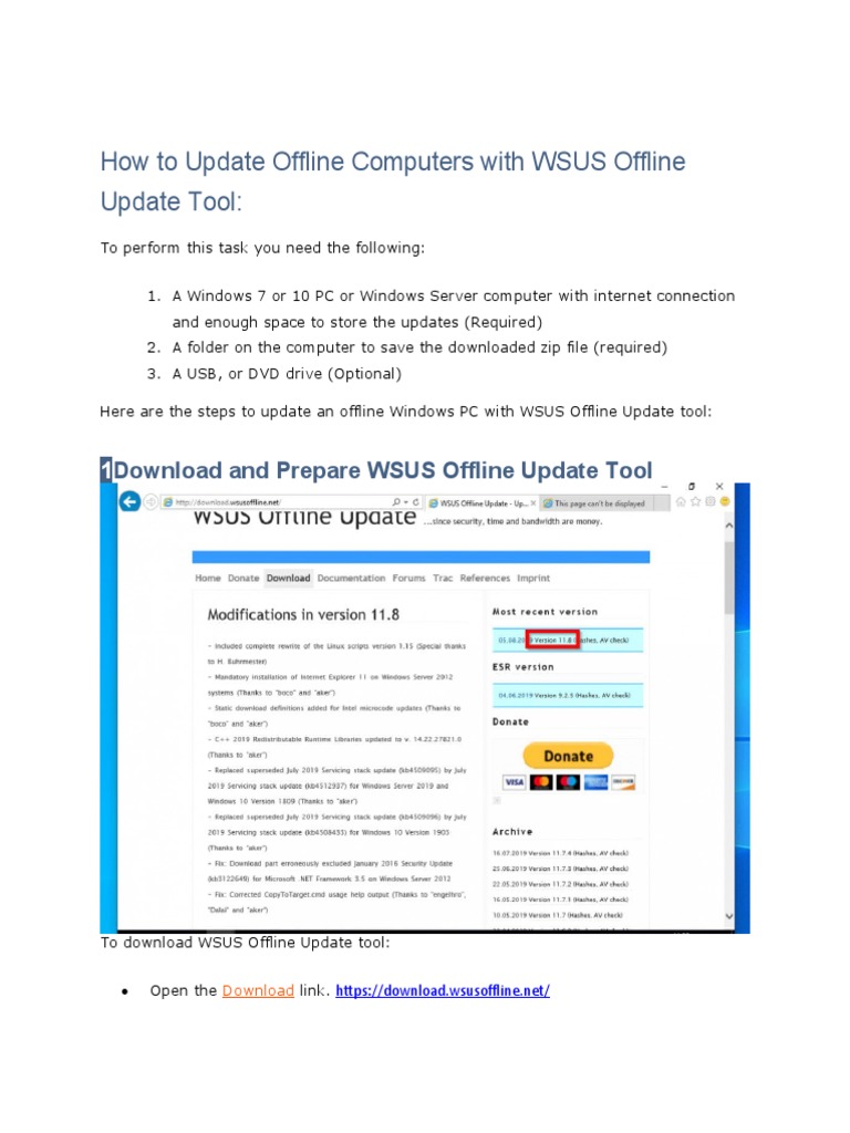 How To Update Offline Computers With WSUS Offline Update Tool ...