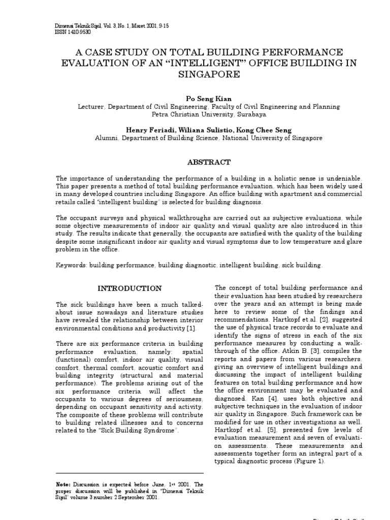 A Case Study On Total Building Performance | PDF | Lighting | Noise