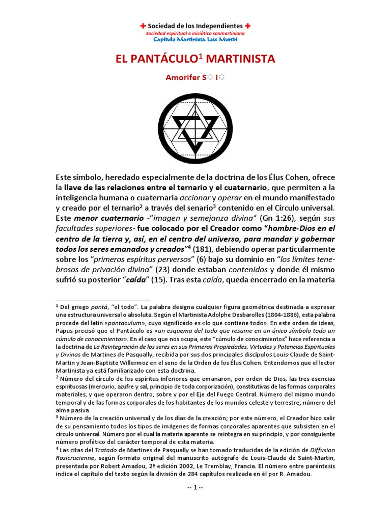 El Pantáculo Martinista: Símbolo y Doctrina | PDF | Alma | Mal