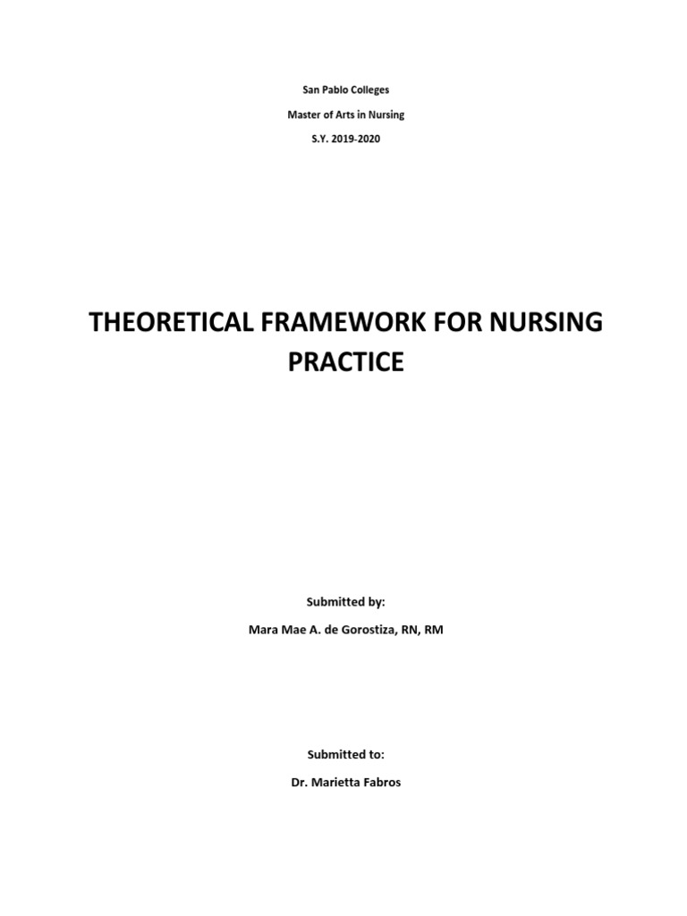 Theoretical Framework For Nursing Practice | PDF | Paradigm | Theory