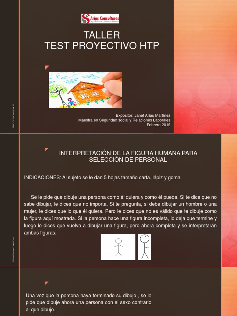 Taller Test Proyectivo HTP | PDF | La sexualidad humana | Sexo