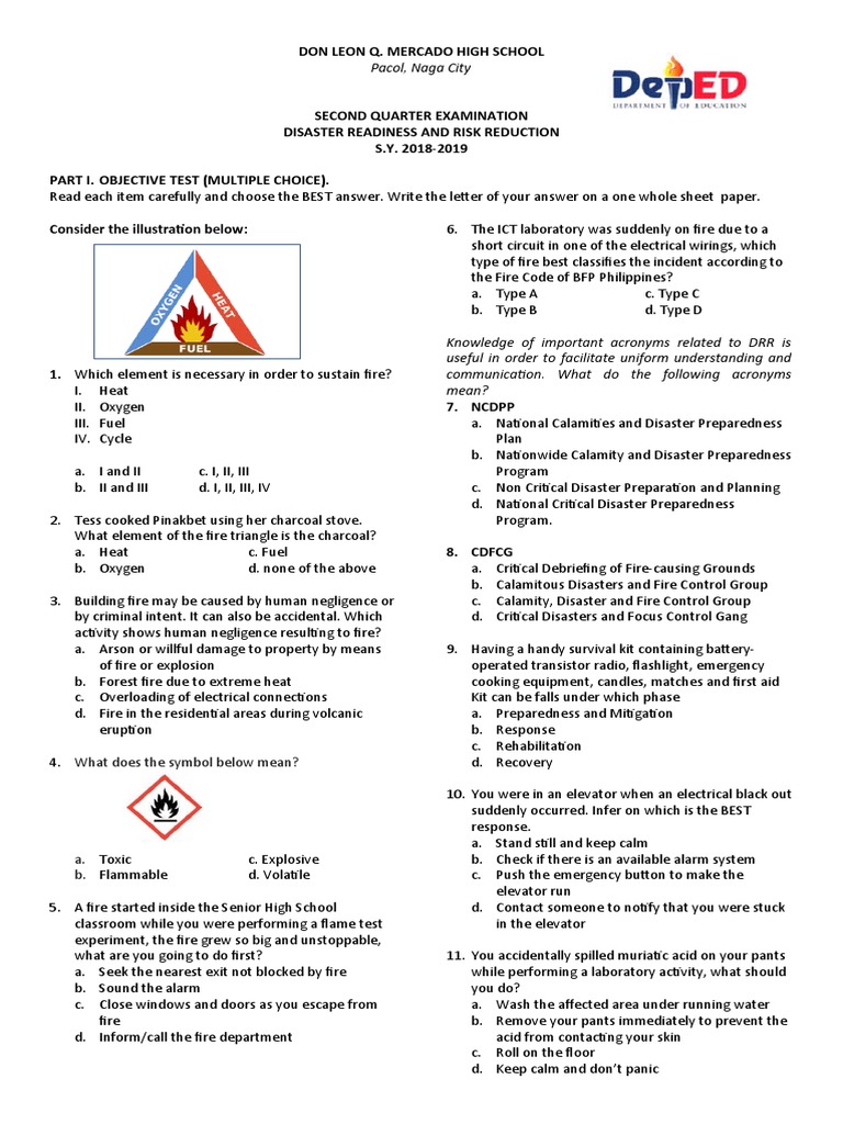 DRRR 2nd Exam | PDF | Emergency Management | Risk Management