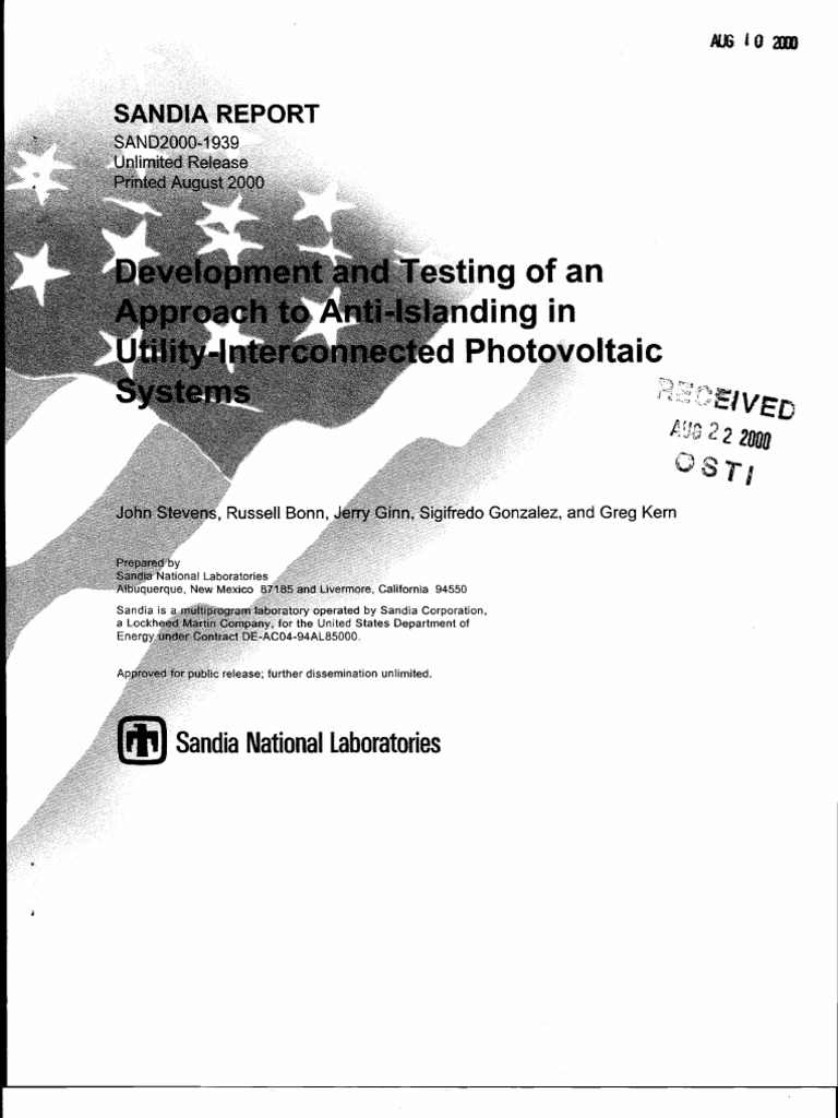 Anti-Islanding Techniques for PV Systems | PDF | Power Inverter ...