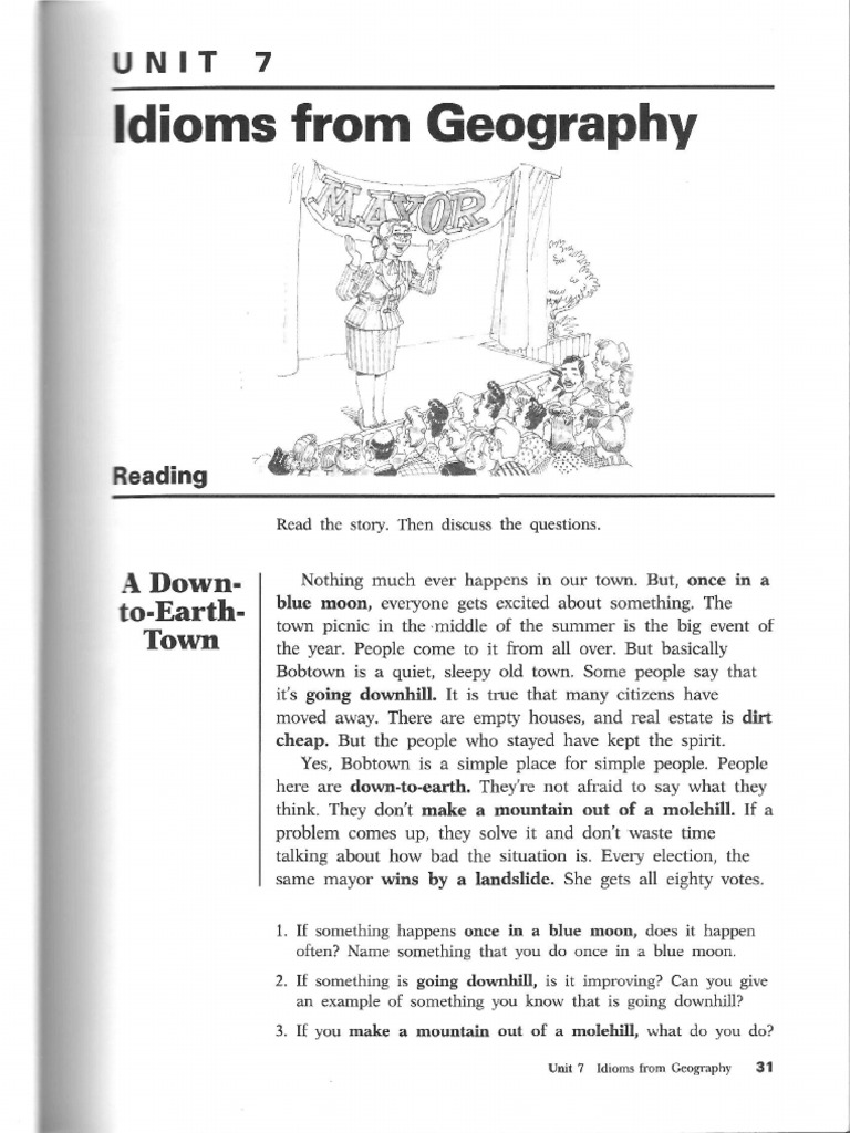 Idioms Form Geography Unit 7 | PDF