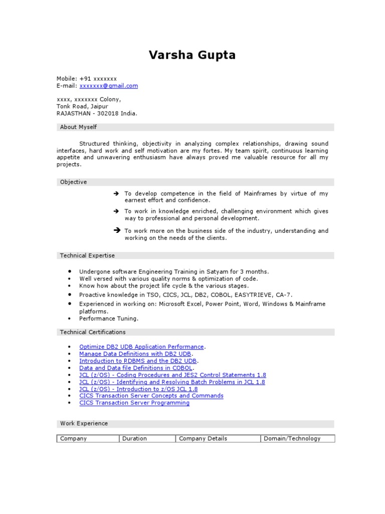 CV Varsha Gupta 2 (1) (1) .7 Years Exp | PDF | Ibm Db2 | Underwriting