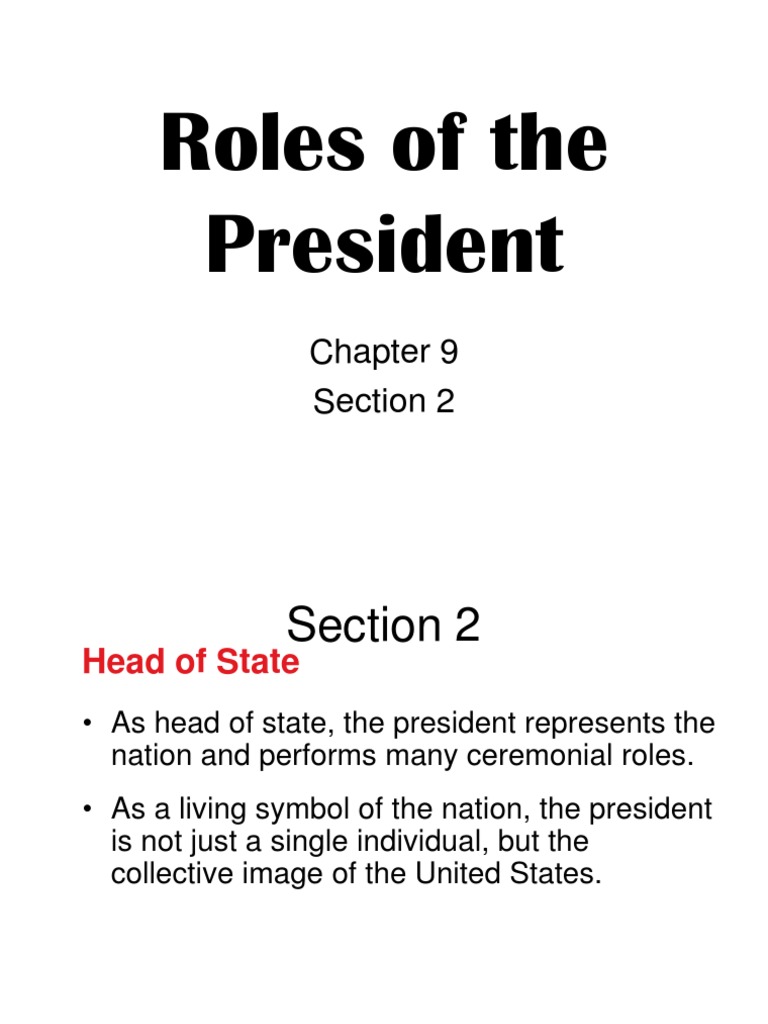 2 Roles of The President | PDF | Presidents Of The United States ...