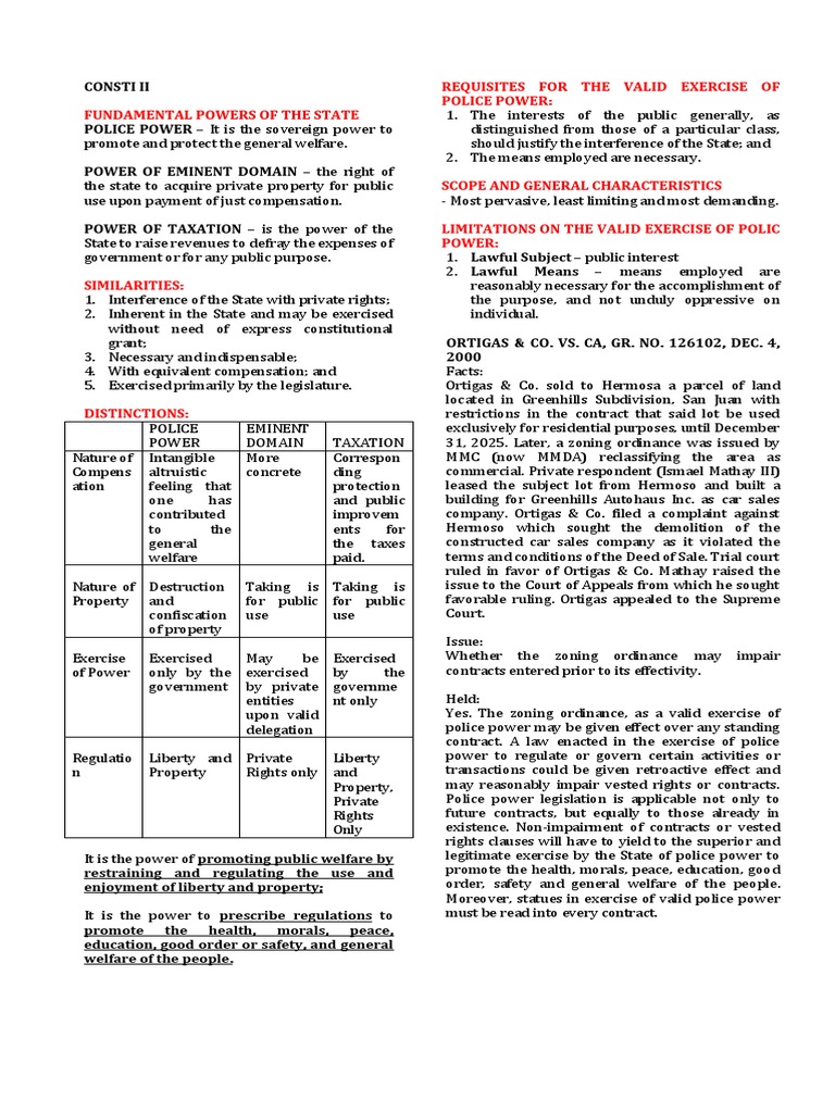 CONSTI II Part 1 | PDF | Eminent Domain | Just Compensation