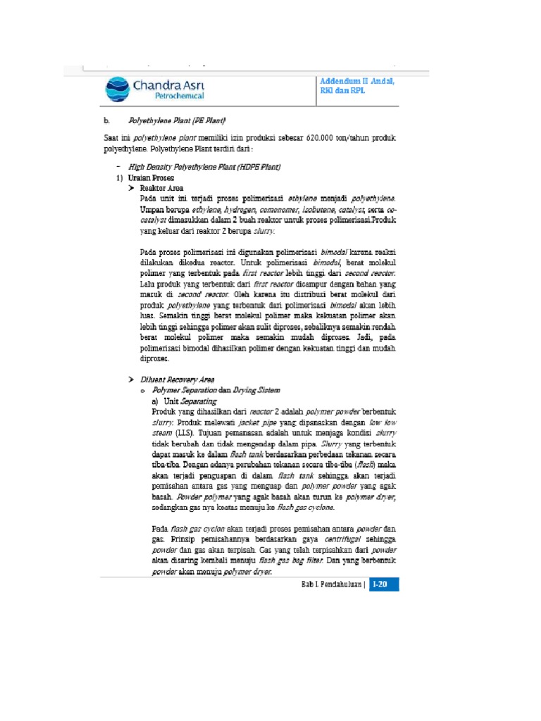 Contoh Diagram Proses Pembuatan Hdpe | PDF