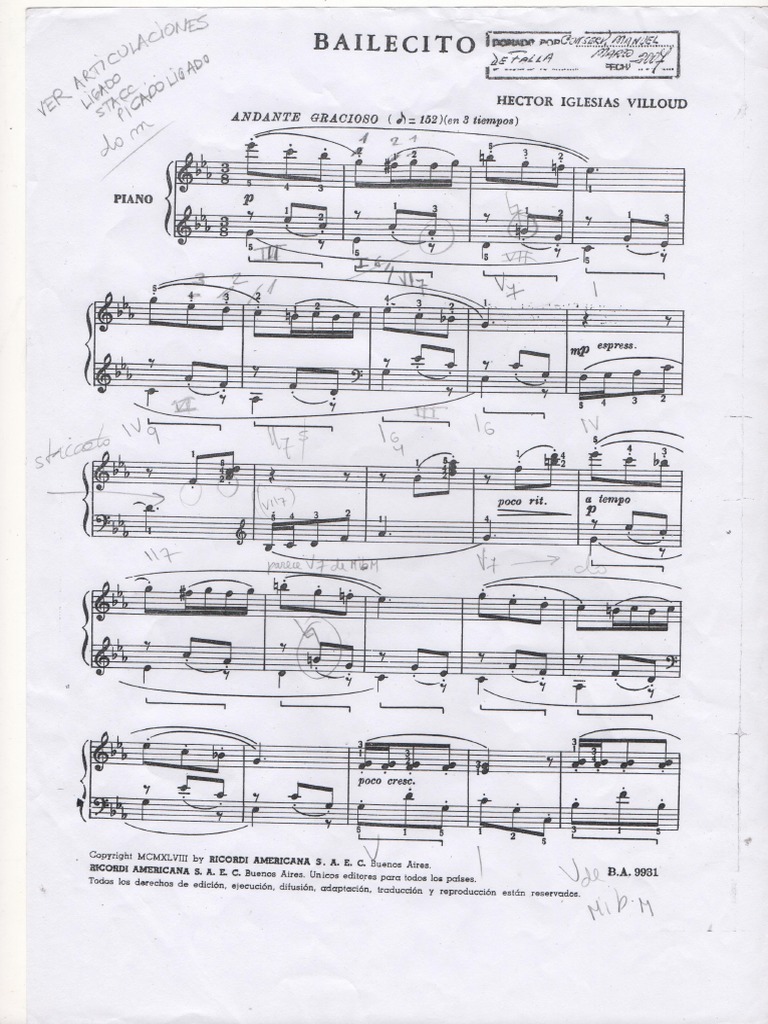 Bailecito - Hector Iglesias Villoud - PDF Versão 1partituras | PDF