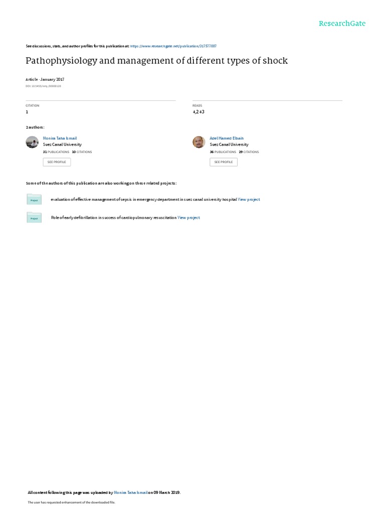 Pathophysiology and Different Type of Shock | PDF | Shock (Circulatory ...