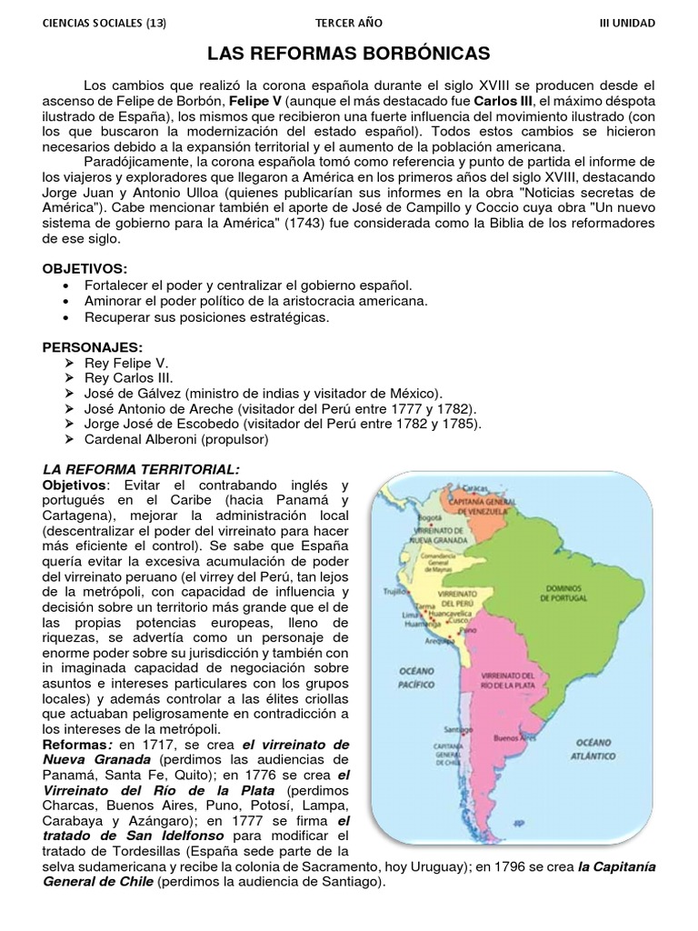 Las Reformas Borbónicas | PDF | Imperio español | Sociedad de jesus