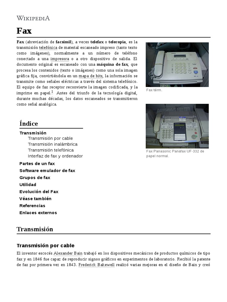 Fax | PDF | Fax | Tecnología de información y comunicaciones
