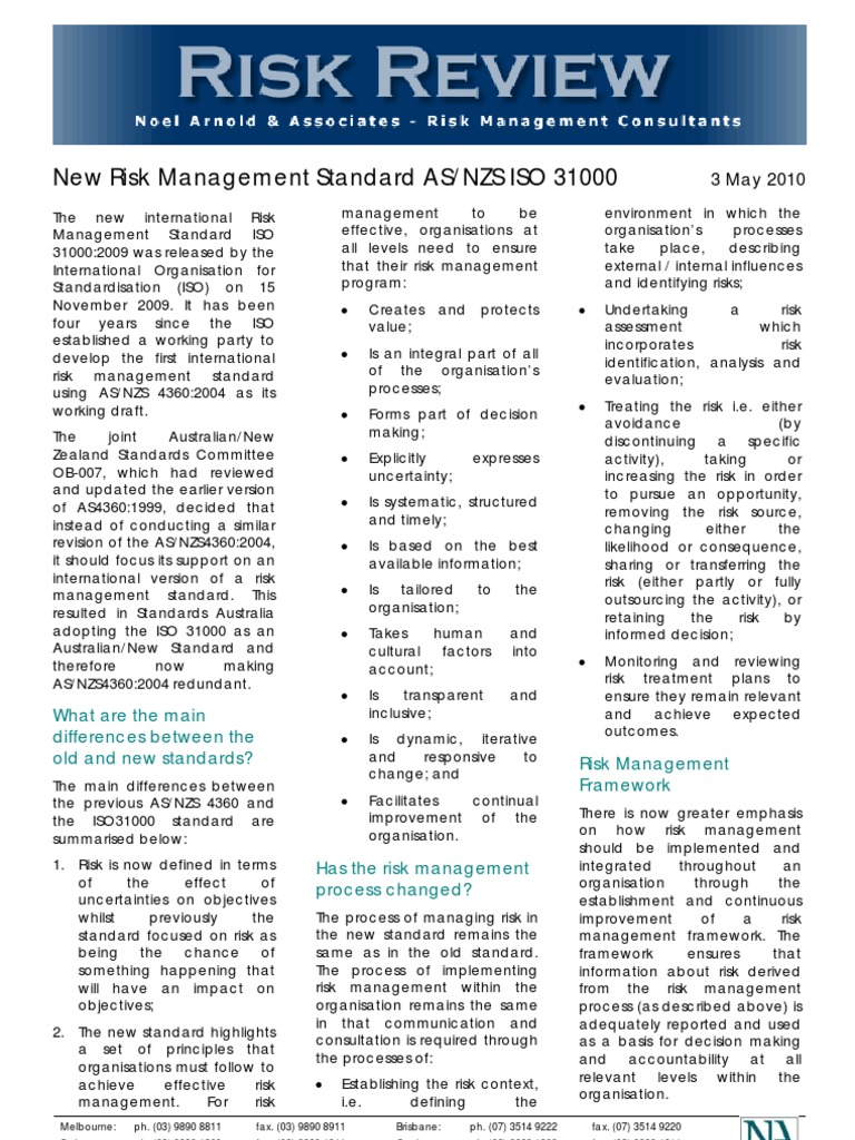 05 New Risk Management Standard As NZS ISO 31000 | PDF | Risk ...