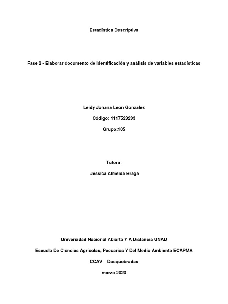 Fase 2 Leidy Leon | PDF | Media | Muestreo (Estadísticas)