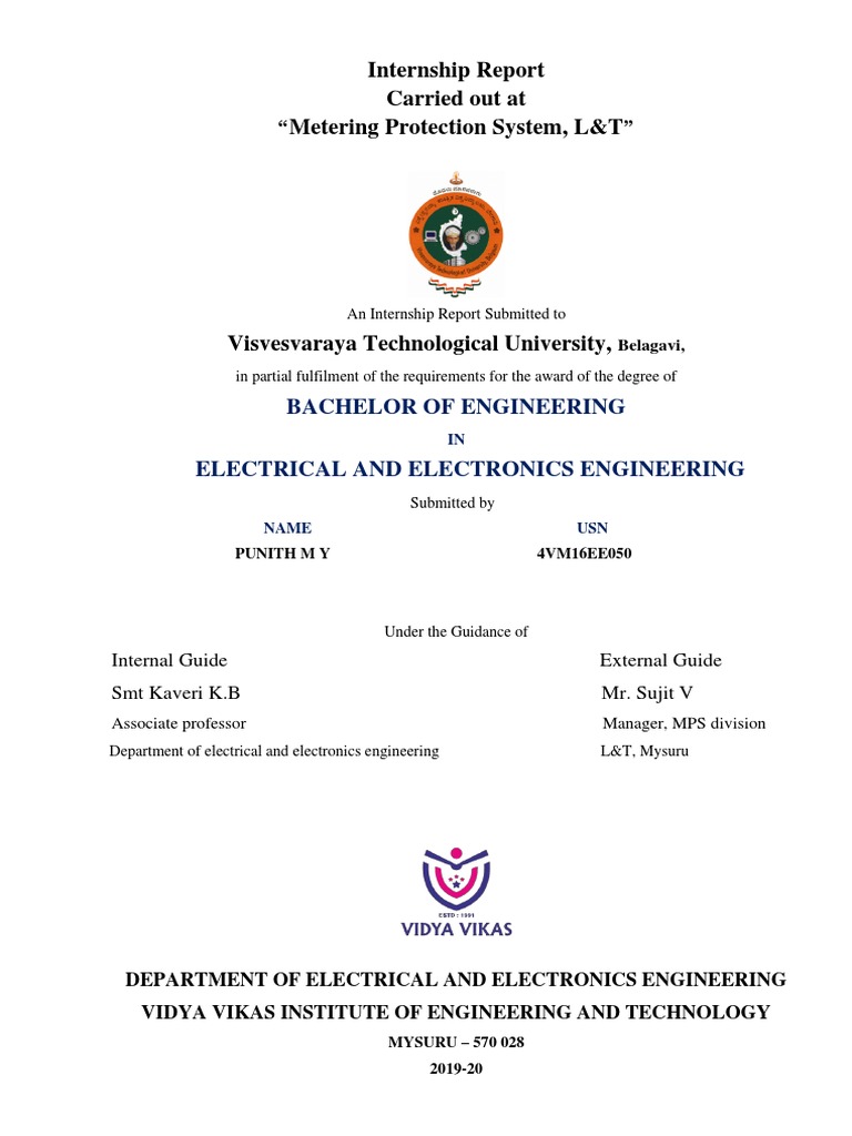 Internship Report Punith PDF | PDF | Infrared | Electricity