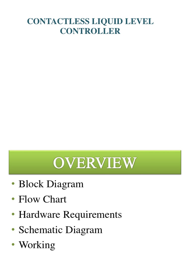 Contactless Liquid Level Controller | PDF | Field Effect Transistor ...