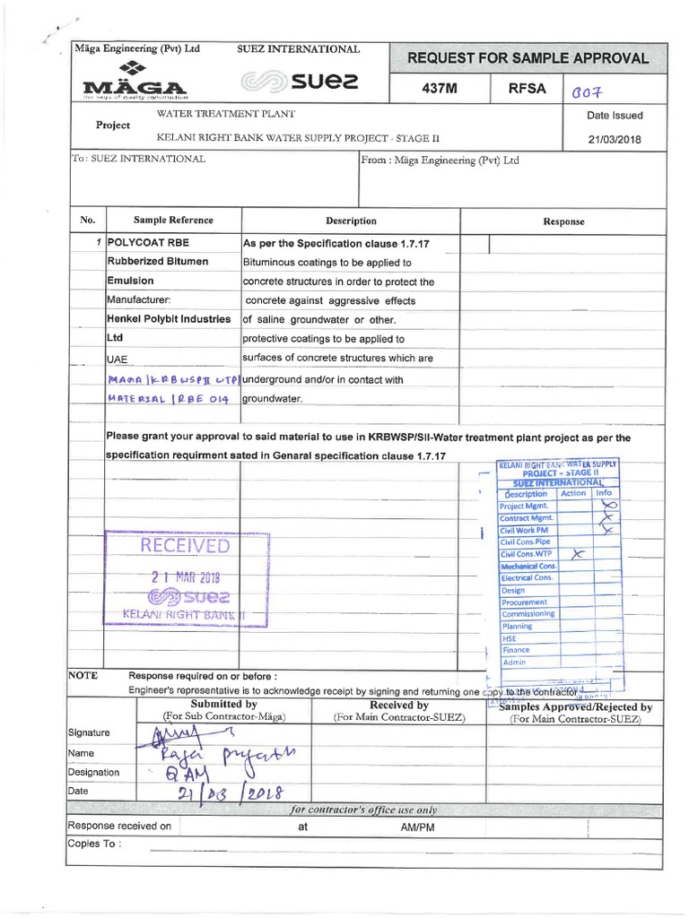 437M-RFSA-007 - POLYCOAT RBE Rubberized Bitument Emulsion | PDF