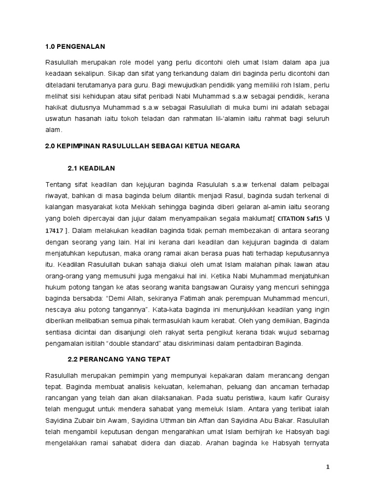 Kepimpinan Rasulullah | PDF