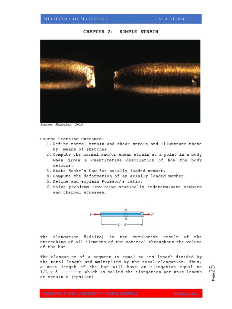 Simple Strain and Stress Analysis | PDF | Deformation (Mechanics ...