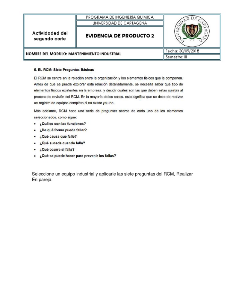 Las Siete Preguntas Del RCM | PDF