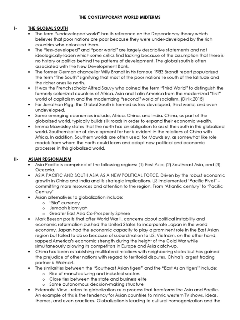 Global South and Asian Regionalism Insights | PDF | Mass Media | Asia