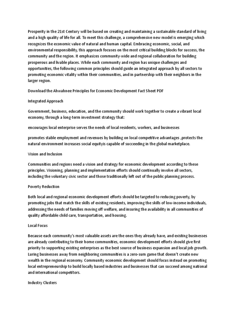 Principles of Economic Development | PDF | Economic Development | Community