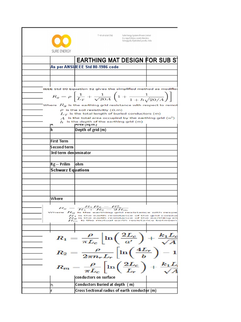 Earth Mat Sizing Calculations - 22 MW - Azure Rev 03 | PDF ...