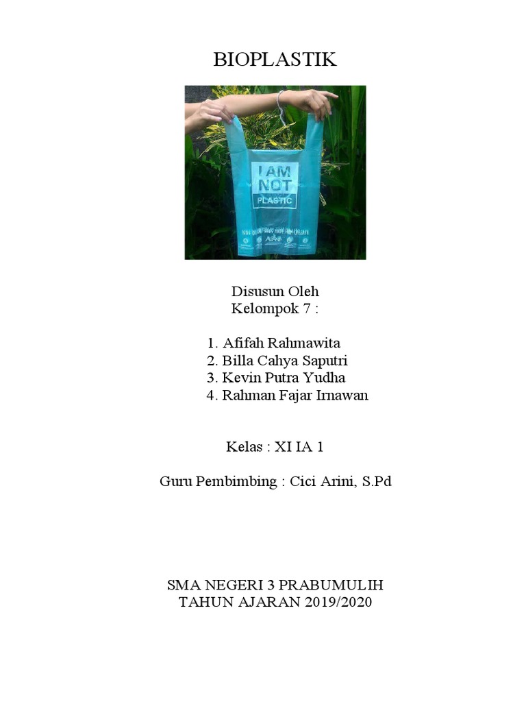 MAKALAH Bioplastik Kel7 | PDF