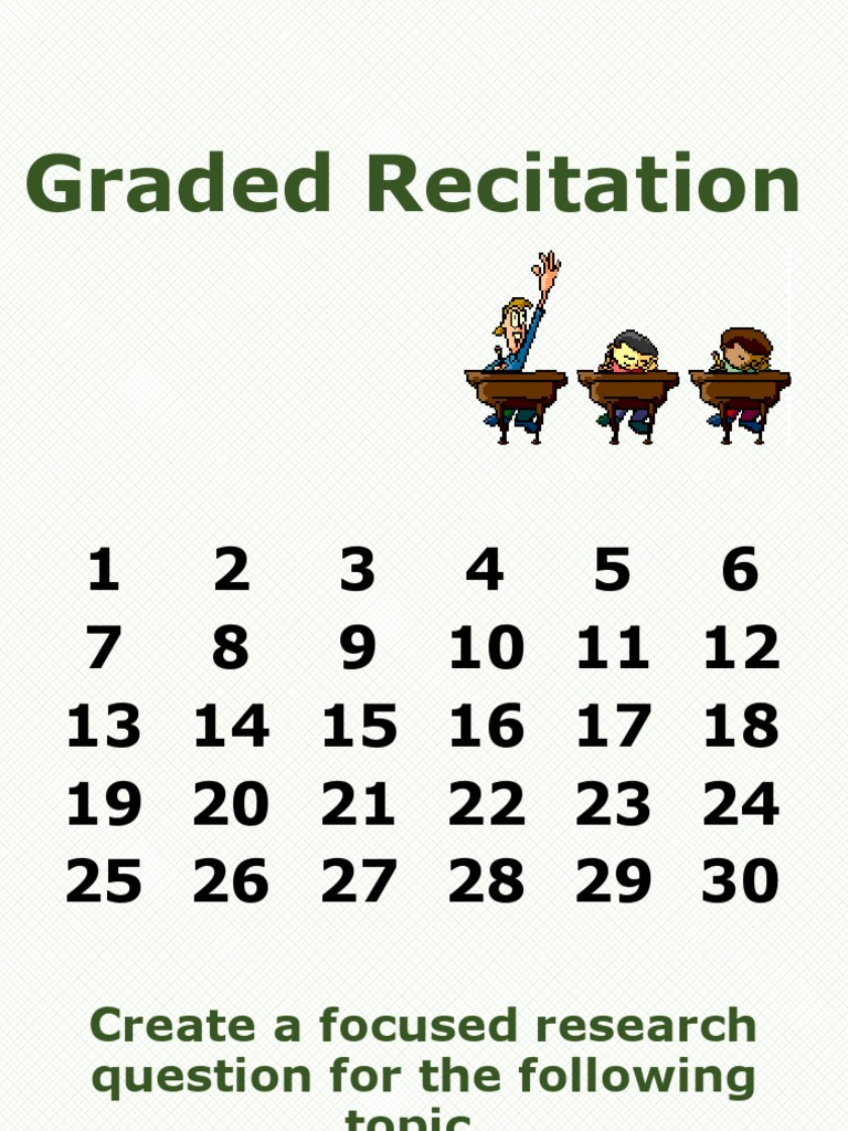 Understanding Graded Recitation | PDF | Question | Cognition