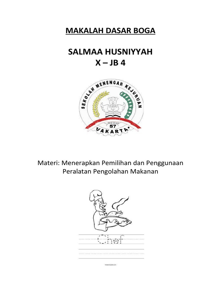Makalah Dasar Boga | PDF