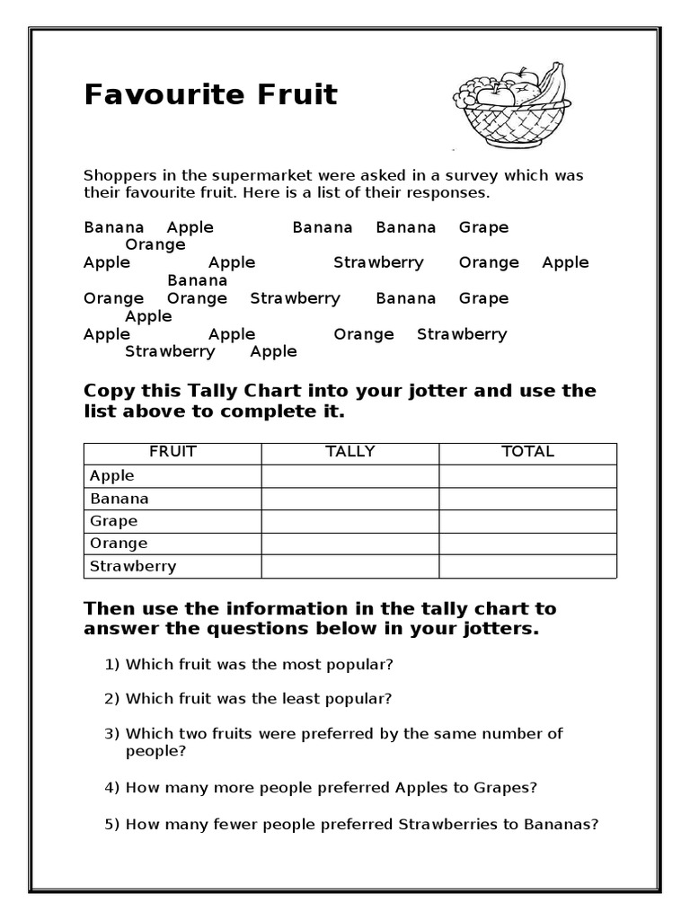 Fruit Tally Sheet Jotter Work | PDF