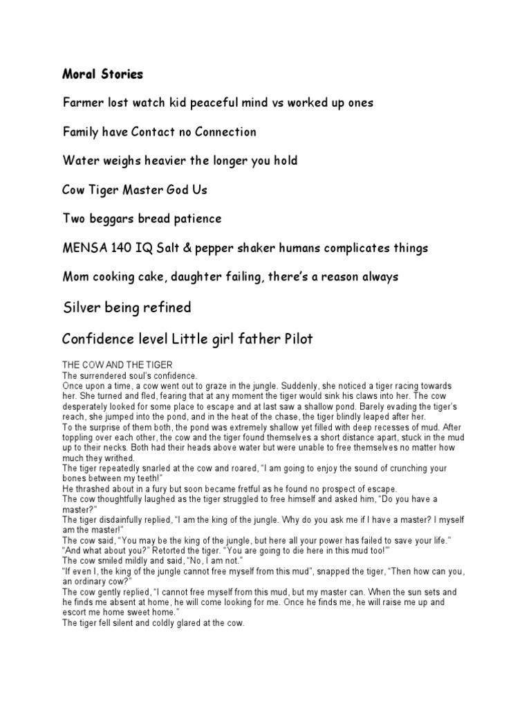 Moral Stories | PDF | Prayer | Sleep
