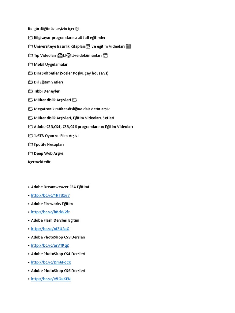 Ultra Mega Dev Arşiv Tam 50TB Lık | PDF