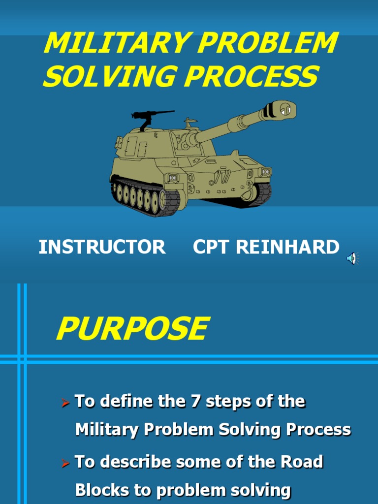 Military Problem Solving | PDF | Cognitive Science | Cognition