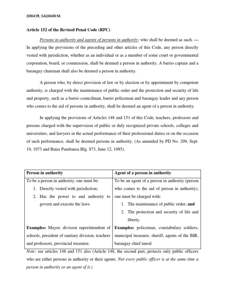 Article 152 of RPC | Download Free PDF | Public Sphere | Criminal Law