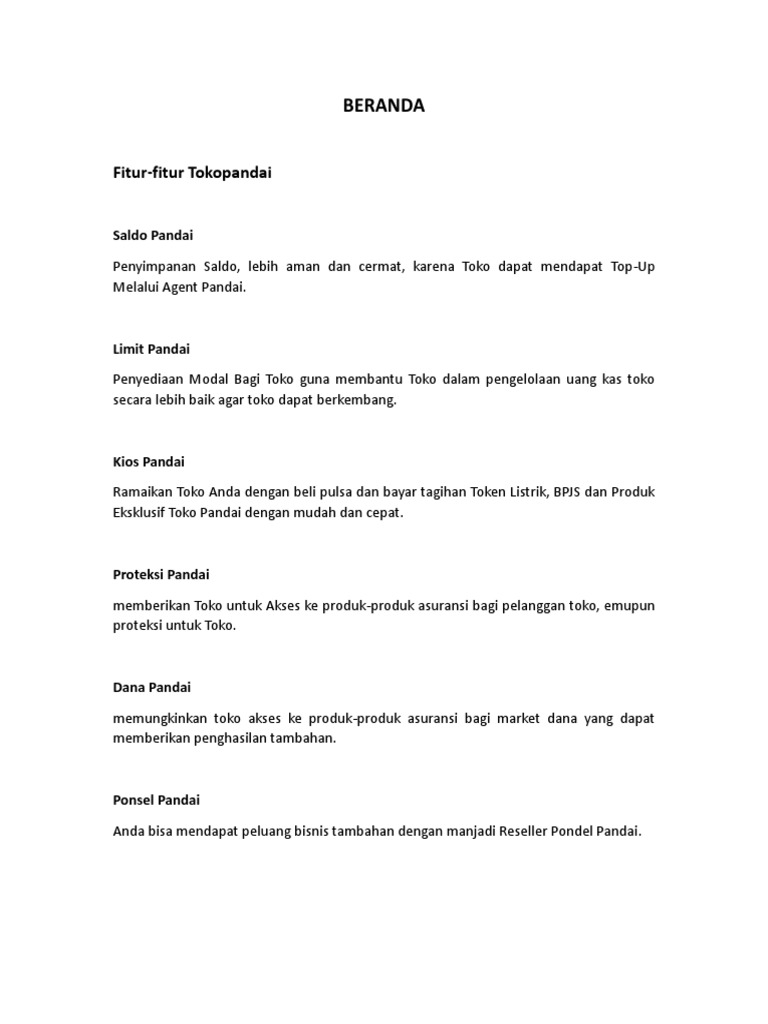 Toko Pandai Website Text | PDF